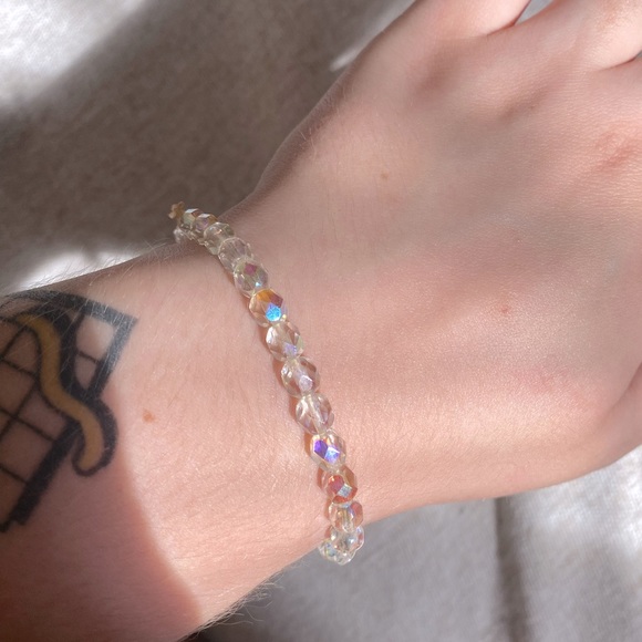 Jewelry | Pretty Crystal Bead Bracelet | Poshmark